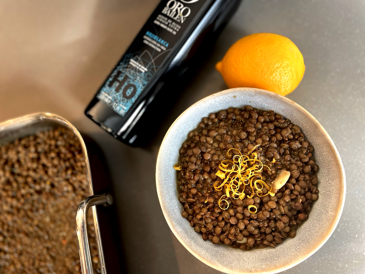 Lentils elevated with premium extra virgin olive oil – Olivver